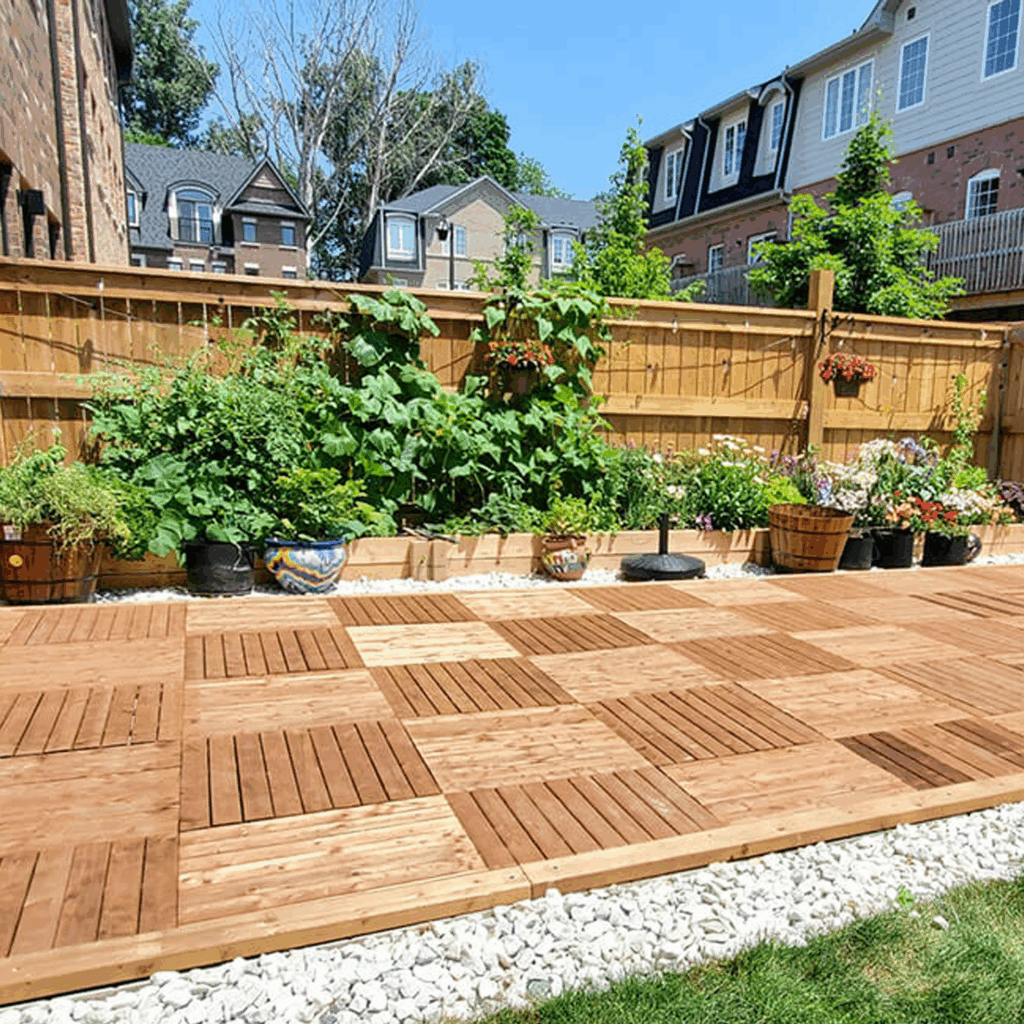 Wood Plastic Composite Fence Ideas for Garden | Designer Deck